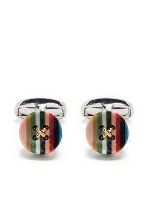 Paul Smith Plaque-detail Metallic Cufflinks