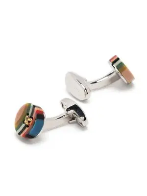 Paul Smith Plaque-detail Metallic Cufflinks