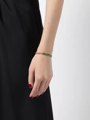 SUZANNE KALAN 18kt Yellow Gold Emerald Bracelet - Green
