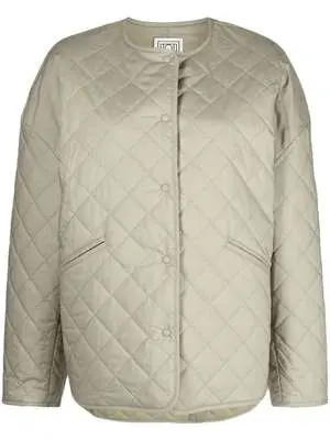 TOTEME Oversized Quilted Jacket - Green