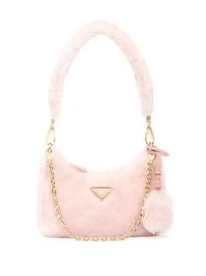 Prada Re-edition Shearling Mini Bag - Pink
