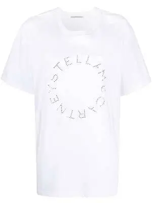 Stella McCartney Rhinestone-logo T-shirt - White