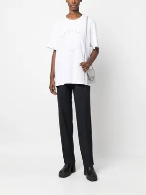 Stella McCartney Rhinestone-logo T-shirt - White