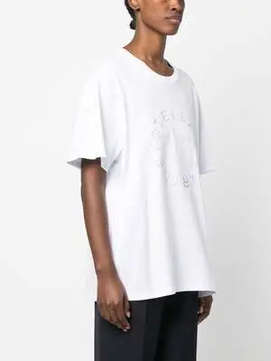 Stella McCartney Rhinestone-logo T-shirt - White