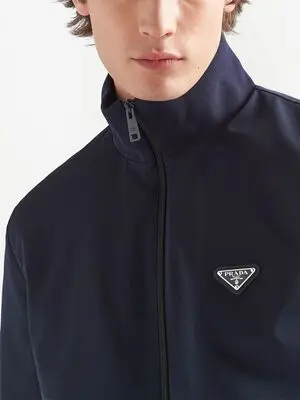 Prada Stretch Technical Fabric Zipper Sweatshirt