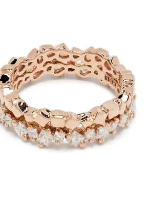 SUZANNE KALAN 18kt Rose Diamond Eternity Band Ring