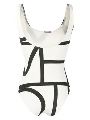 TOTEME Monogram One-piece Swimsuit - White