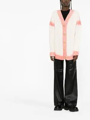 Palm Angels Logo-print Cardigan - White