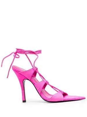Attico Strap-detail Open-toe Sandals - Pink