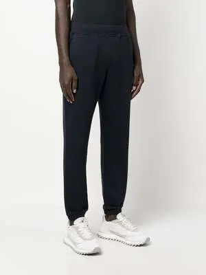C.P. COMPANY Cotton Embroidered-logo Track Pants - Blue