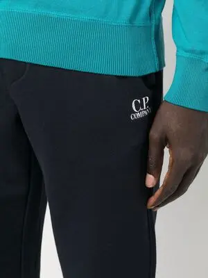 C.P. COMPANY Cotton Embroidered-logo Track Pants - Blue