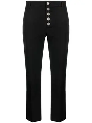 DONDUP Cropped Chino Trousers - Black