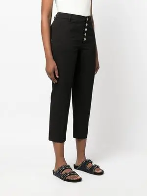 DONDUP Cropped Chino Trousers - Black