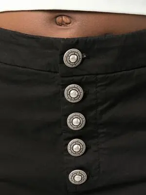 DONDUP Cropped Chino Trousers - Black
