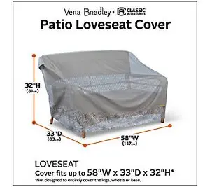 VERA BRADLEY Patio Loveseat Cover