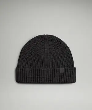 Lululemon Close-fit Wool-blend Ribbed Knit Beanie - Black