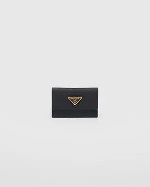 Prada Saffiano Leather Card Holder - Black