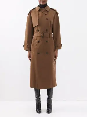 Saint Laurent Saint Laurent - Belted Cotton-twill Trench Coat - Womens - Tan - Tan