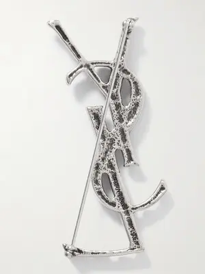 Saint Laurent Tone Brooch - Silver
