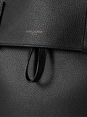Saint Laurent Full-grain Leather Backpack