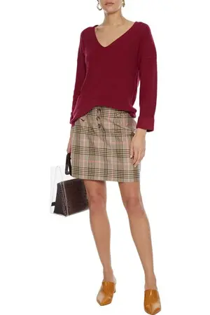 Autumn Cashmere Cutout Ribbed Cotton Sweater
