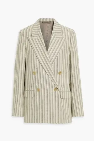 Acne Studios Double-breasted Striped Tweed Blazer