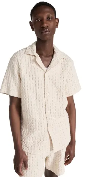 Oas Cuba Waffle Shirt - Ecru