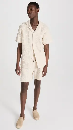 Oas Cuba Waffle Shirt - Ecru