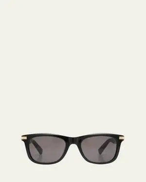 Cartier Saddle Bridge Square Sunglasses - Black
