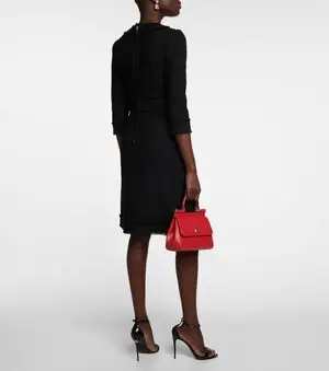 Dolce & Gabbana Wool-blend Minidress - Black