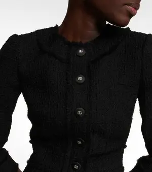 Dolce & Gabbana Wool-blend Minidress - Black