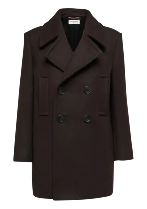 Saint Laurent Wool Gabardine Peacoat