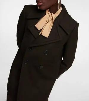 Saint Laurent Wool Gabardine Peacoat