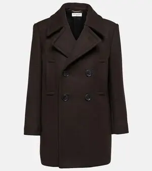 Saint Laurent Wool Gabardine Peacoat
