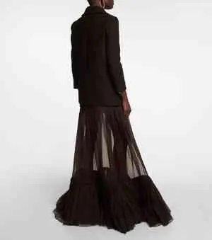 Saint Laurent Wool Gabardine Peacoat