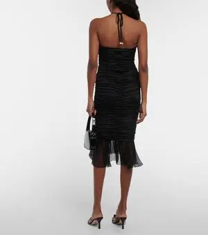 Blumarine Ruched Jersey Midi Dress