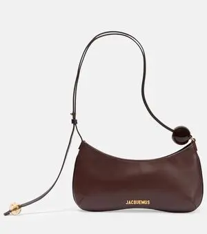 Jacquemus Le Bisou Perle Leather Shoulder Bag - Brown