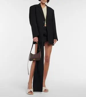 Jacquemus Le Bisou Perle Leather Shoulder Bag - Brown