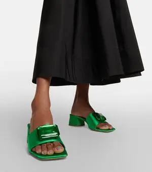 GIANVITO ROSSI Jaipur Embellished Satin Slides