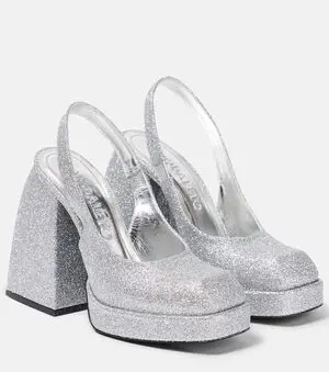 NODALETO Bulla Jill Platform Pumps - Silver