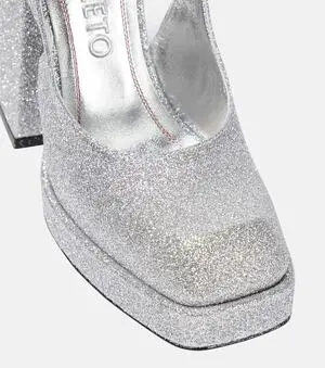 NODALETO Bulla Jill Platform Pumps - Silver