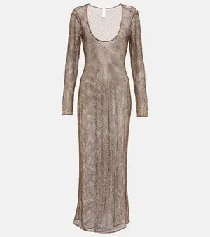 Simkhai Lorenzo Crystal-embellished Beach Cover-up