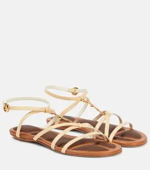 Jacquemus Jacquemus Embellished Leather Sandals White