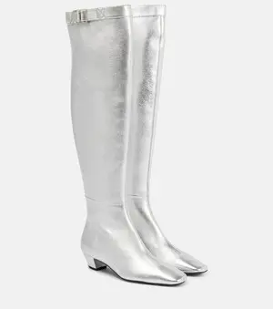 TOM FORD Metallic Over-the-knee Boots - Silver