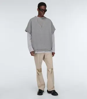 Givenchy Cut & Layer Wool And Cotton Sweater