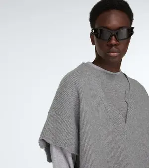Givenchy Cut & Layer Wool And Cotton Sweater