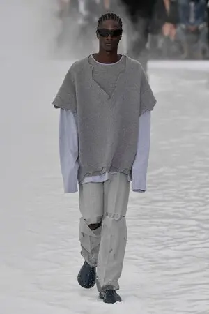Givenchy Cut & Layer Wool And Cotton Sweater