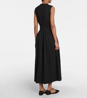 TOTEME Cotton Midi Dress - Black