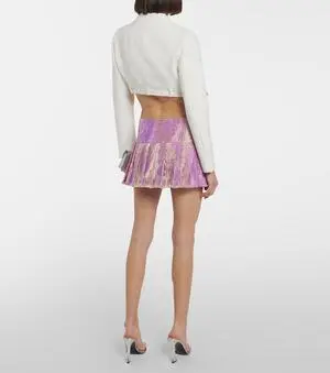 MISS SOHEE Embellished Pleated Miniskirt