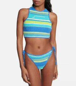 GANNI Cotton Crochet Bikini Bottoms